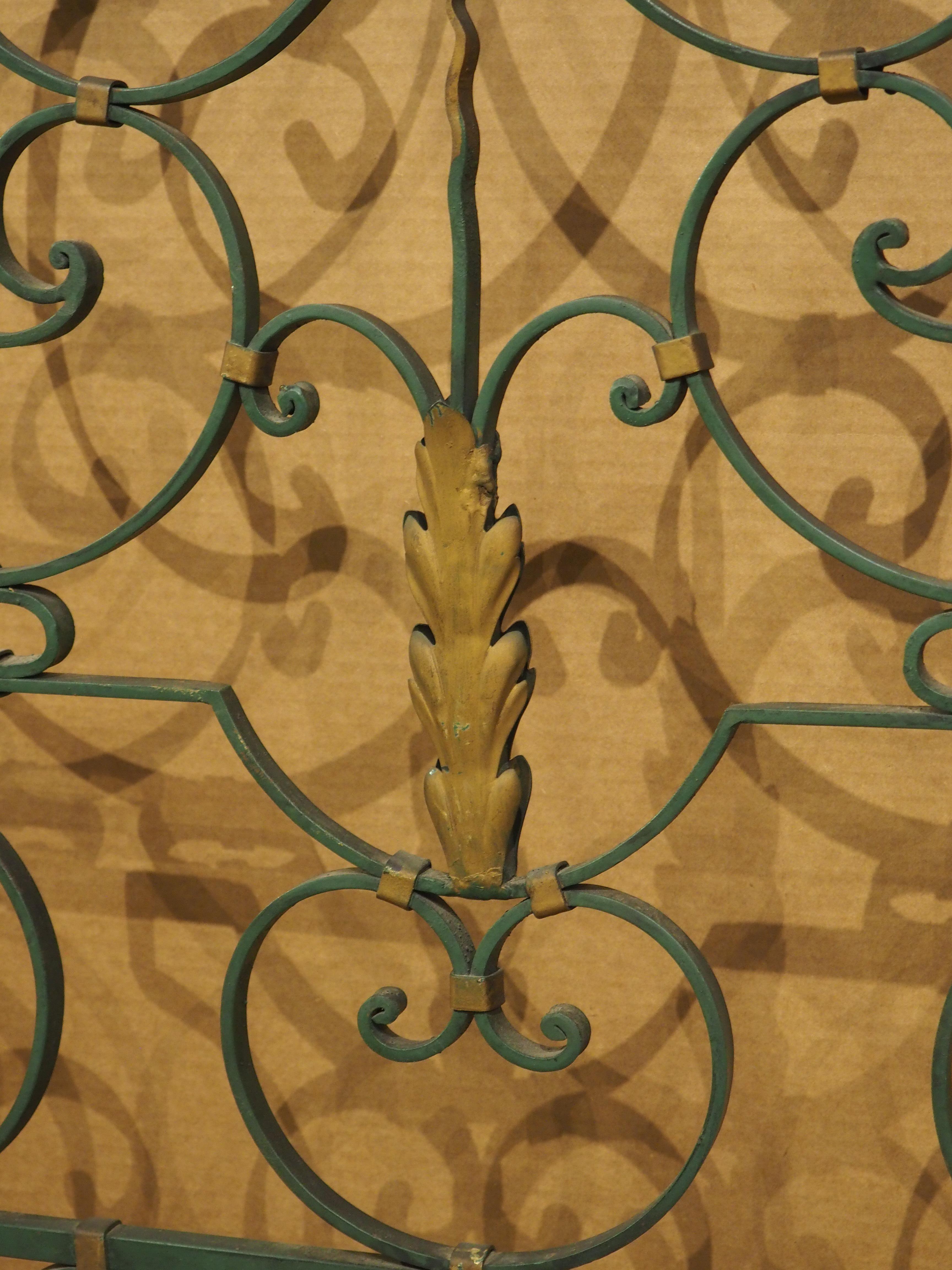 Pair of Antique French Green Wrought Iron Gates, Circa 1900 For Sale at ...