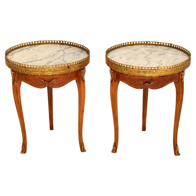Pair of Antique French Marble Top Side Tables at 1stDibs | antique ...