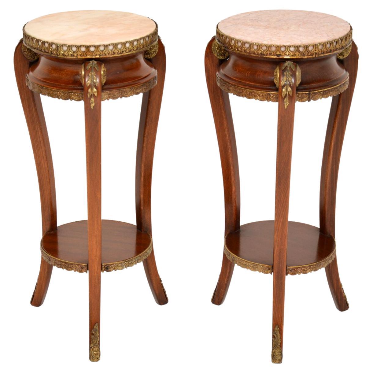 Pair of French Painted and Silver Gilt Tables at 1stDibs
