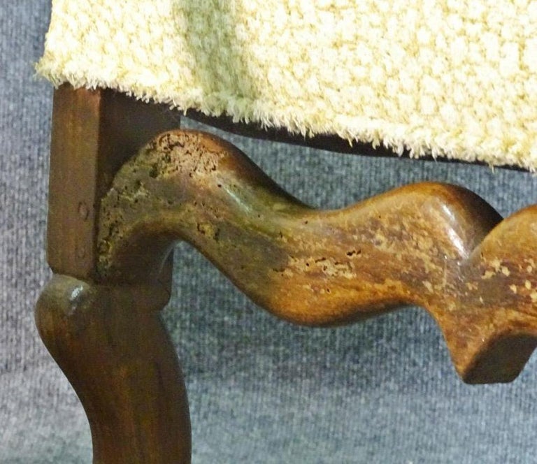 Pair of Antique French Mutton Leg Walnut Armchairs Fauteuills, C1830 at ...