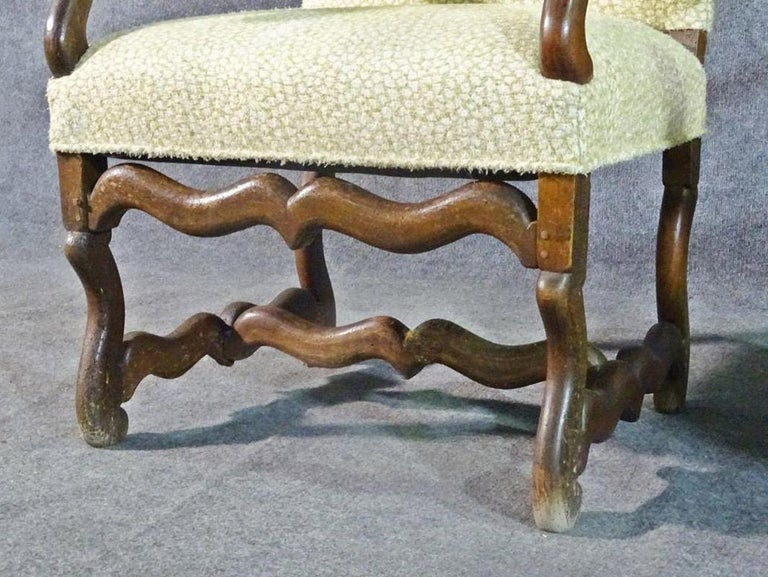 Pair of Antique French Mutton Leg Walnut Armchairs Fauteuills, C1830 at ...