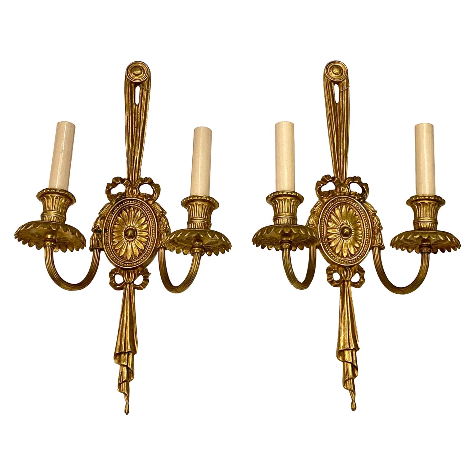 Antique Sconces, Gilt Bronze at 1stDibs