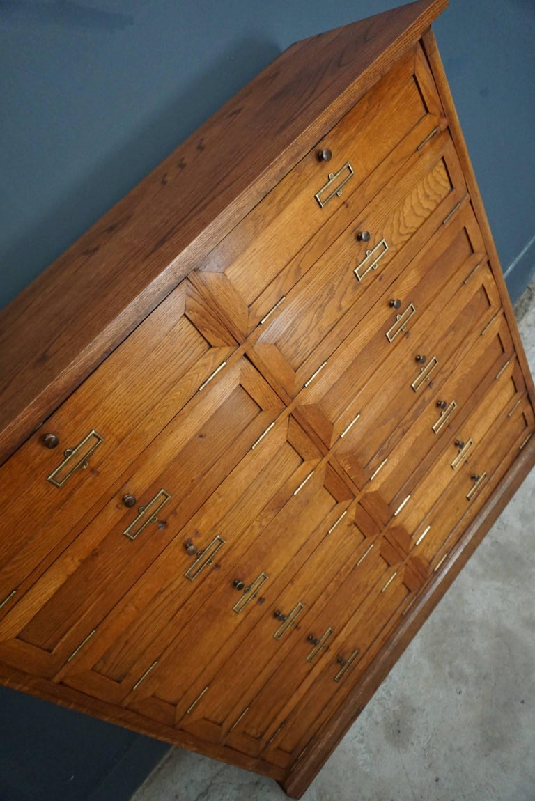 Pair of Antique French Oak Bank Cabinet with Drop Down Doors, 1900 at ...
