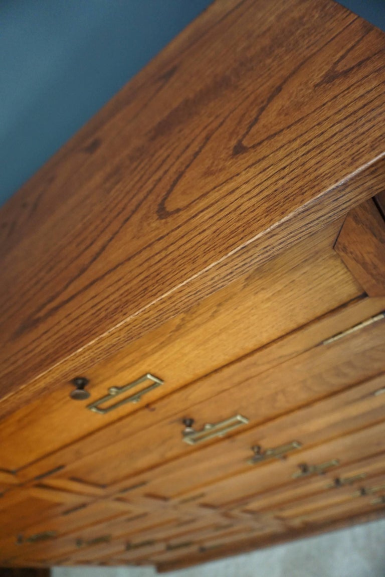 Pair of Antique French Oak Bank Cabinet with Drop Down Doors, 1900 at ...