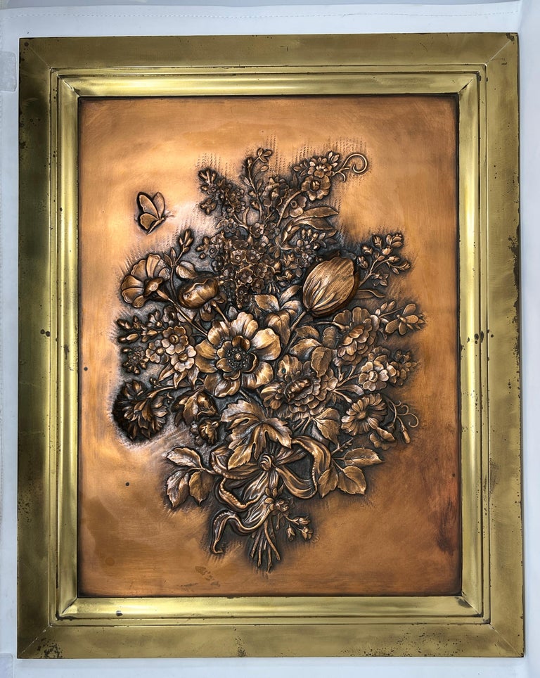 Pair of Antique French Repoussé Copper Plaques, circa 1890 For Sale at ...