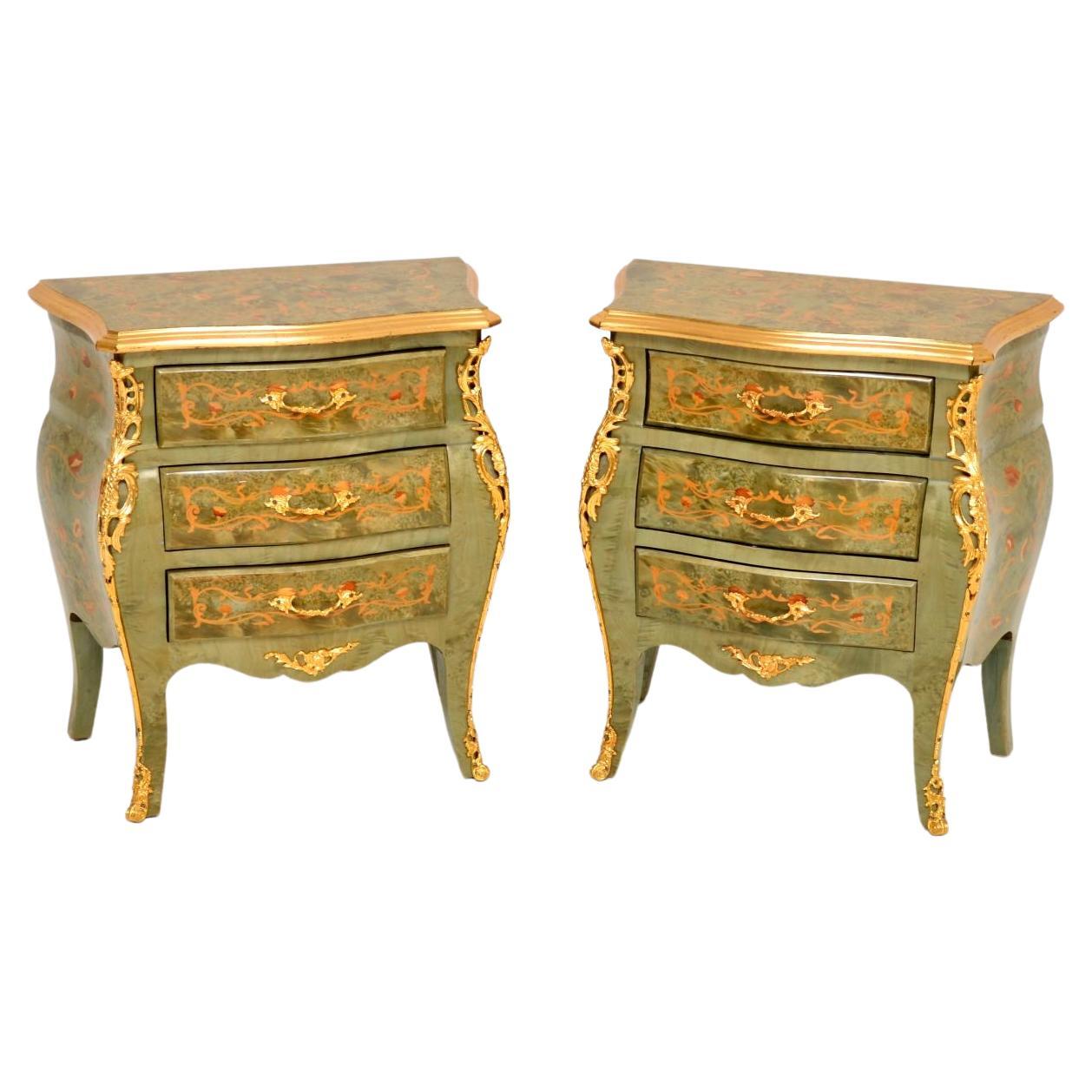 Pair of Antique French Style Bedside Chests at 1stDibs
