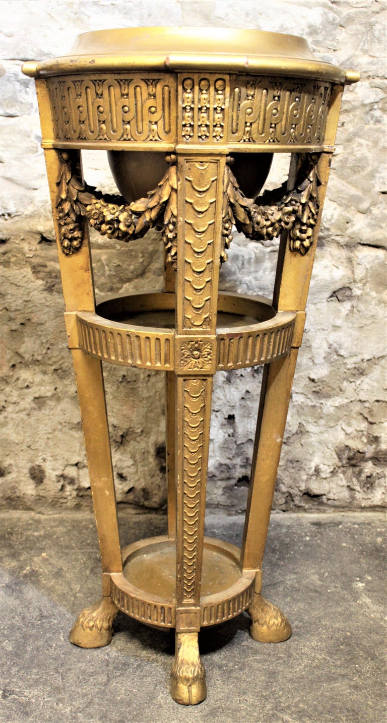 Pair of Antique French Styled Carved Wooden Plant Stands or Pedestals ...