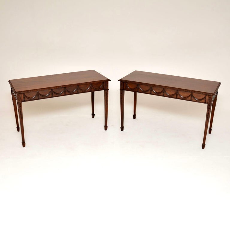 Pair of Antique Georgian Period Console Tables at 1stDibs