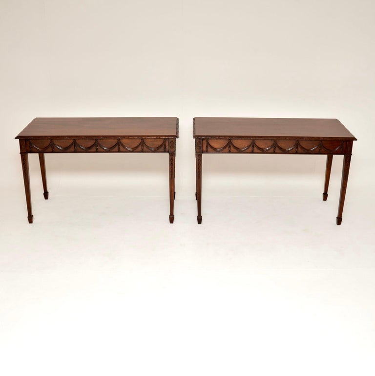 Pair of Antique Georgian Period Console Tables at 1stDibs