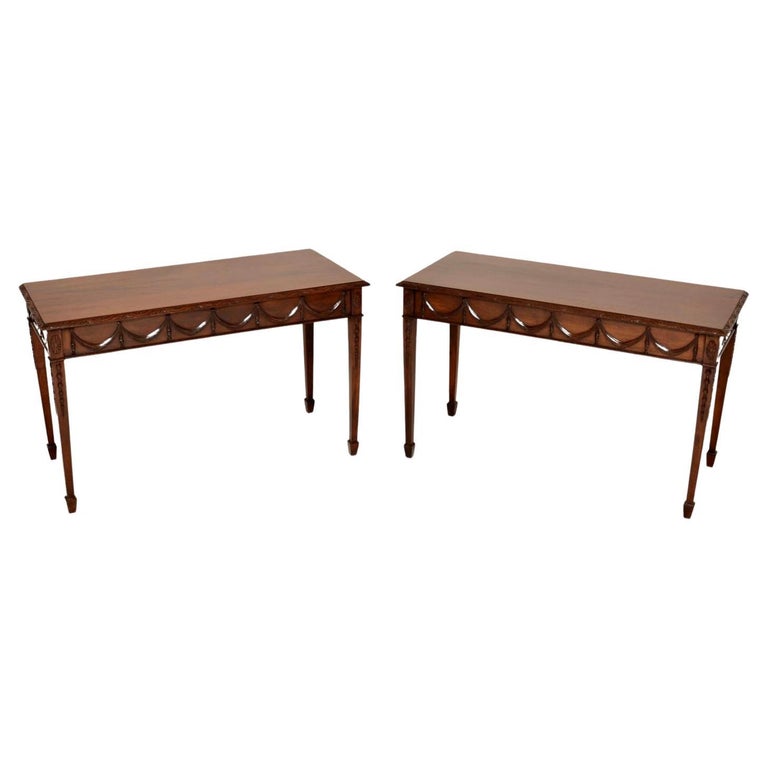 Pair of Antique Georgian Period Console Tables at 1stDibs