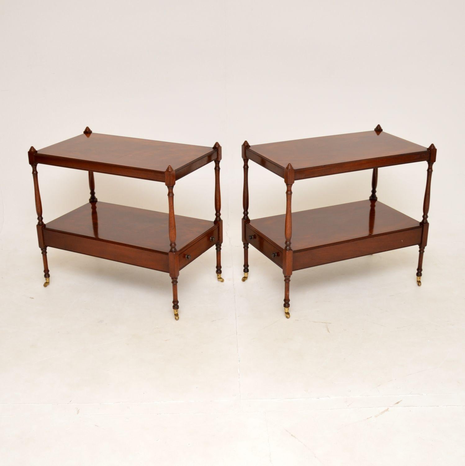 Pair of Antique Georgian Style Side Tables at 1stDibs