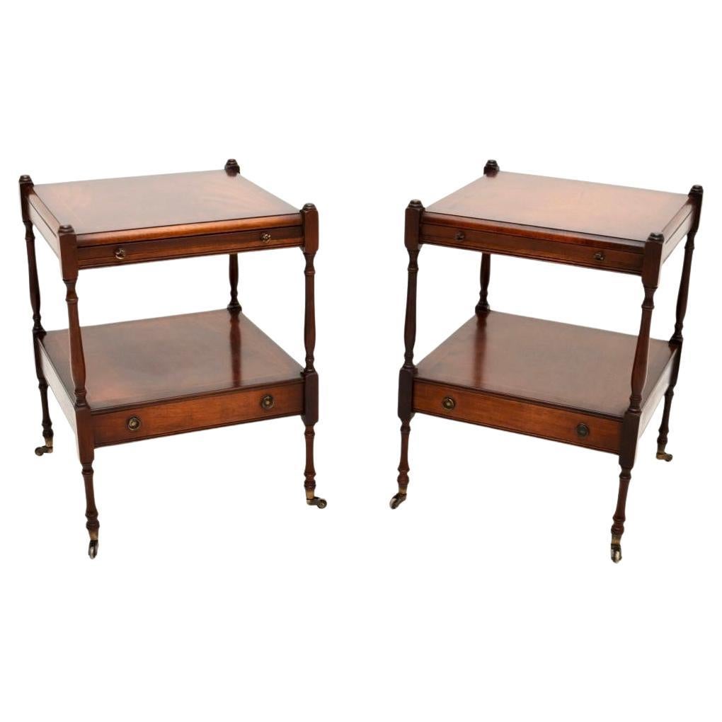 Pair of Antique Georgian Style Side Tables For Sale at 1stDibs