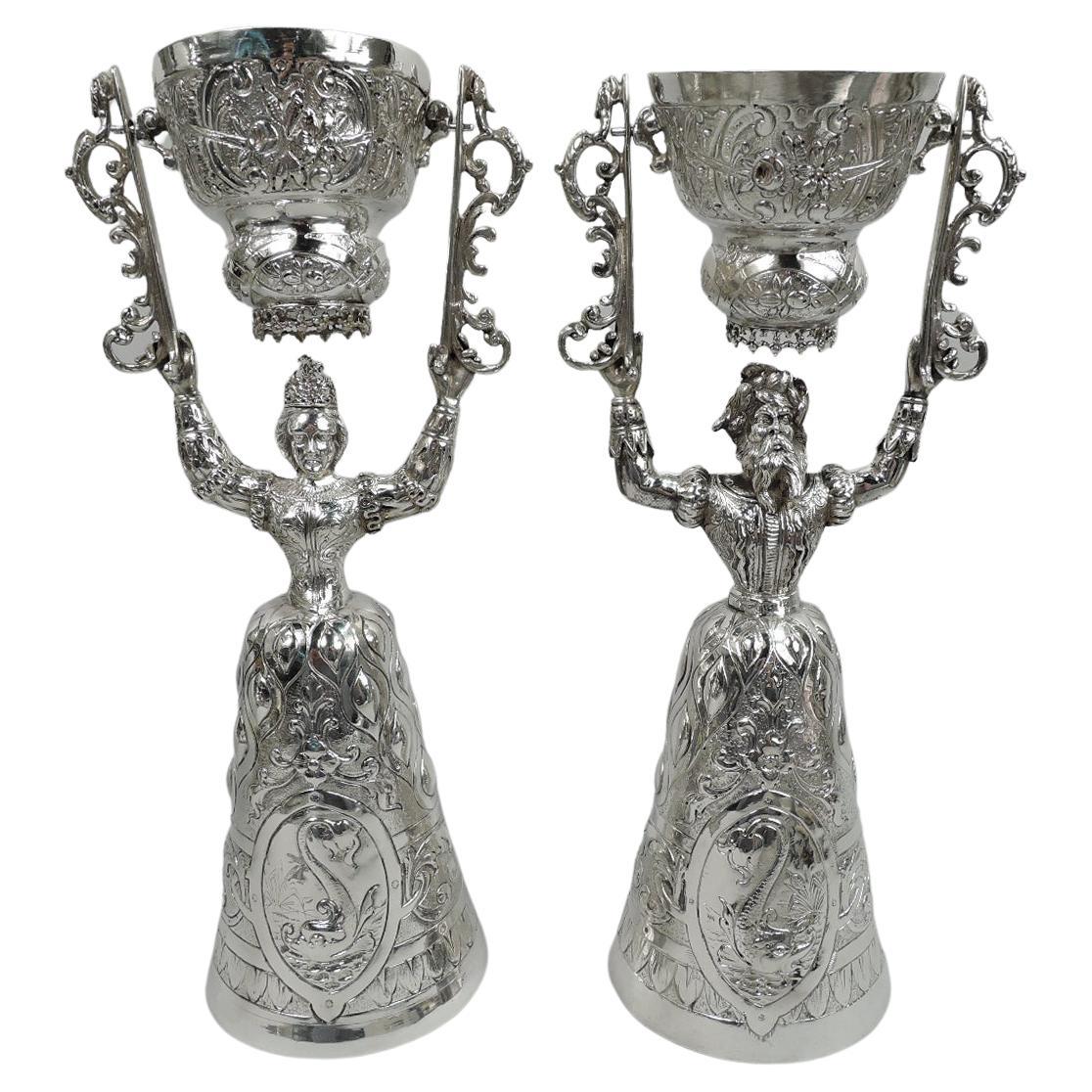Antique German Sterling Silver Wedding Ceremonial King Cup at 1stDibs