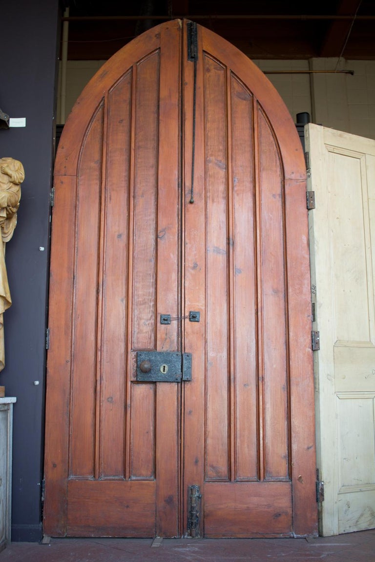 Pair of Antique Gothic Chapel Doors For Sale at 1stDibs