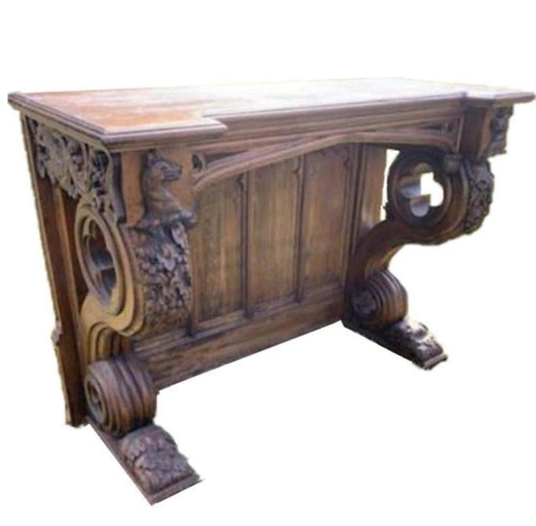 Pair of Antique Gothic Console Tables and Mirrors from Manchester Town ...