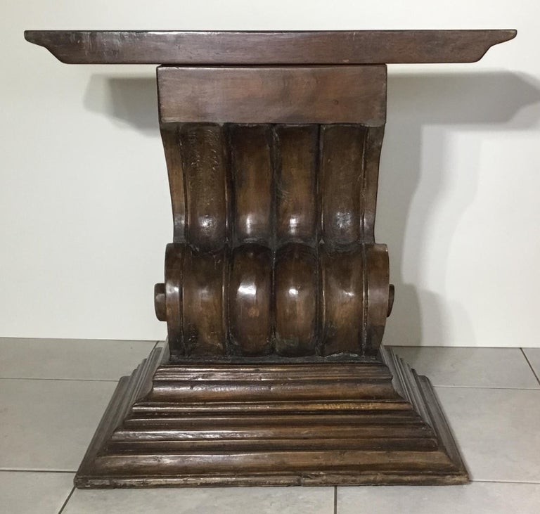 Pair of Antique Hand Carved Wood Console Or Table Base. at 1stDibs ...