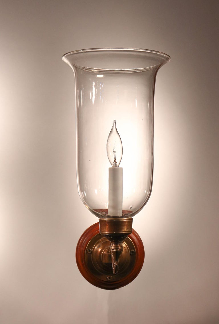 Pair of Antique Hurricane Shade Wall Sconces at 1stDibs | hurricane ...