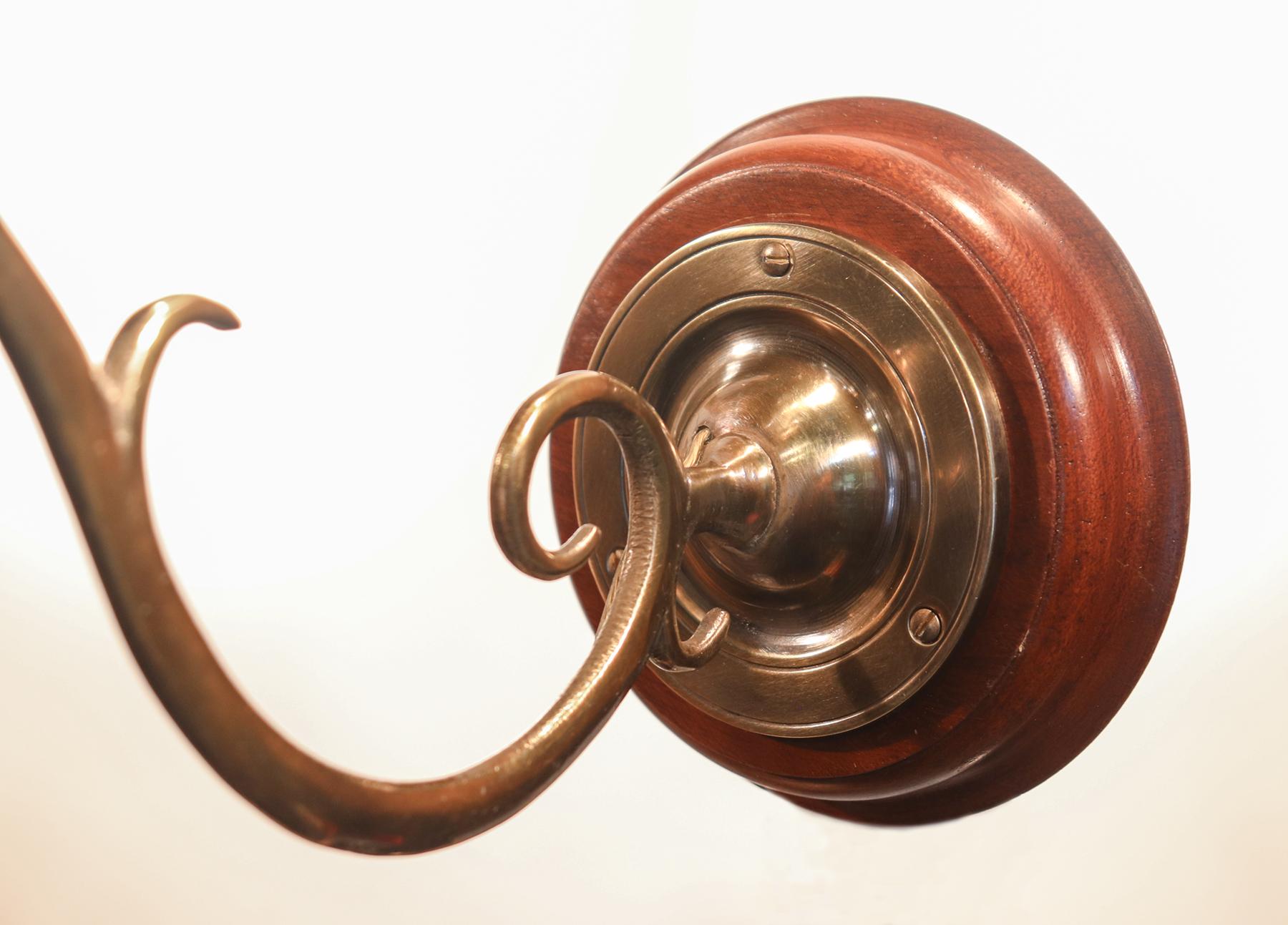 Pair of Antique Hurricane Shade Wall Sconces with Grape Etching at 1stDibs