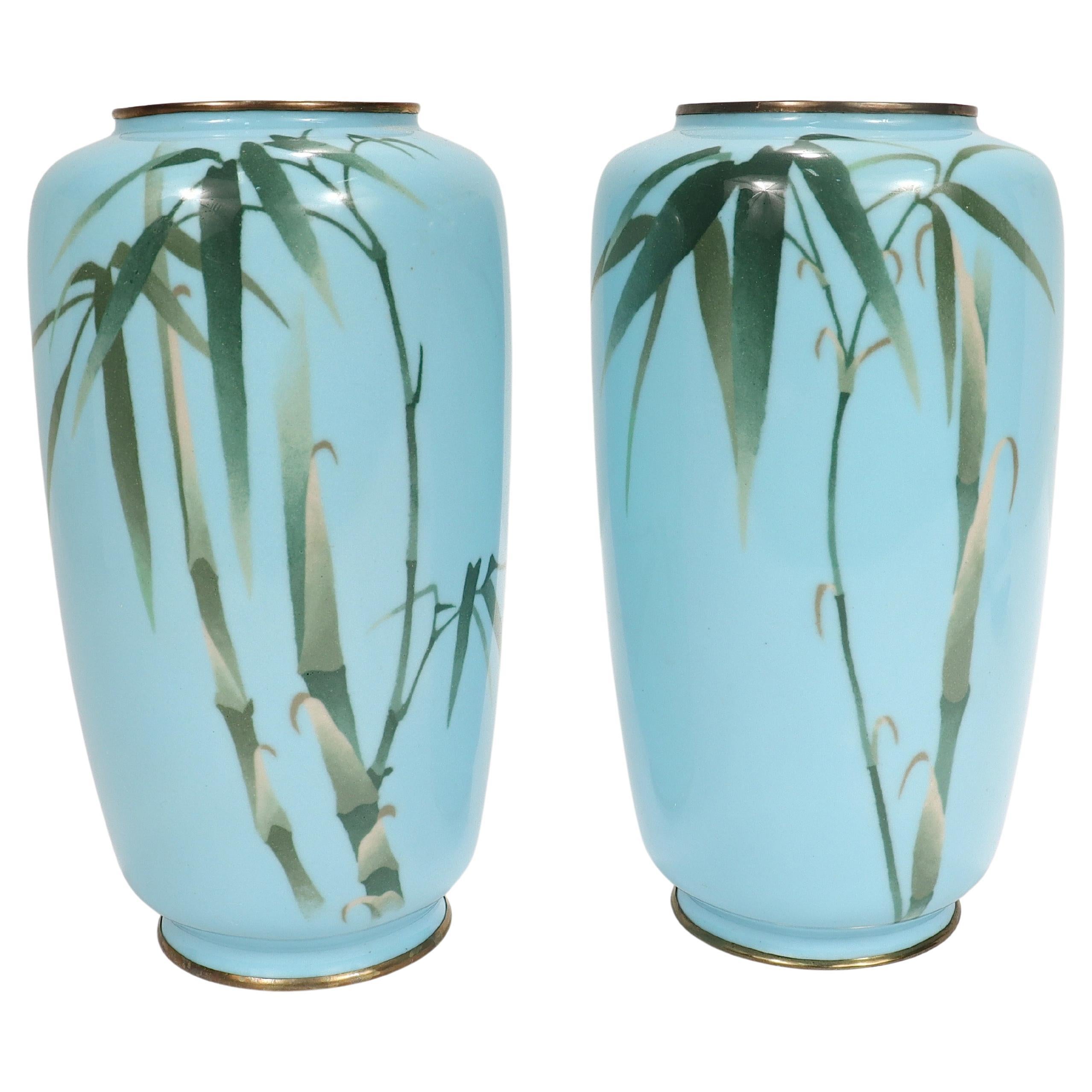 Pair Antique Kyoto Vases at 1stDibs