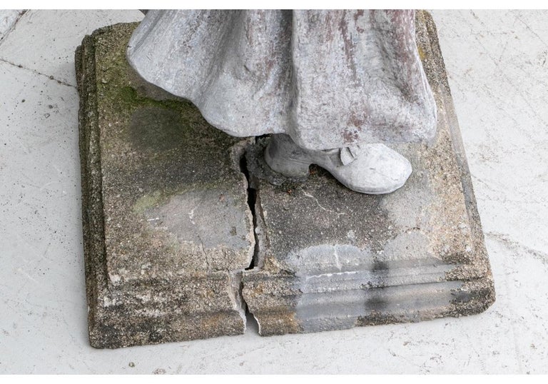 Pair of Antique Lead Garden Figures at 1stDibs