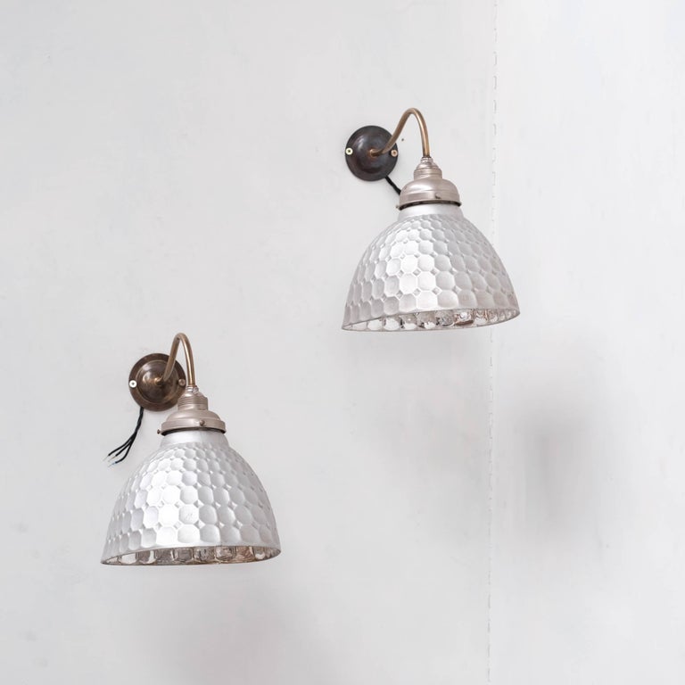 Pair of Antique Mercury Glass Wall Lights For Sale at 1stDibs