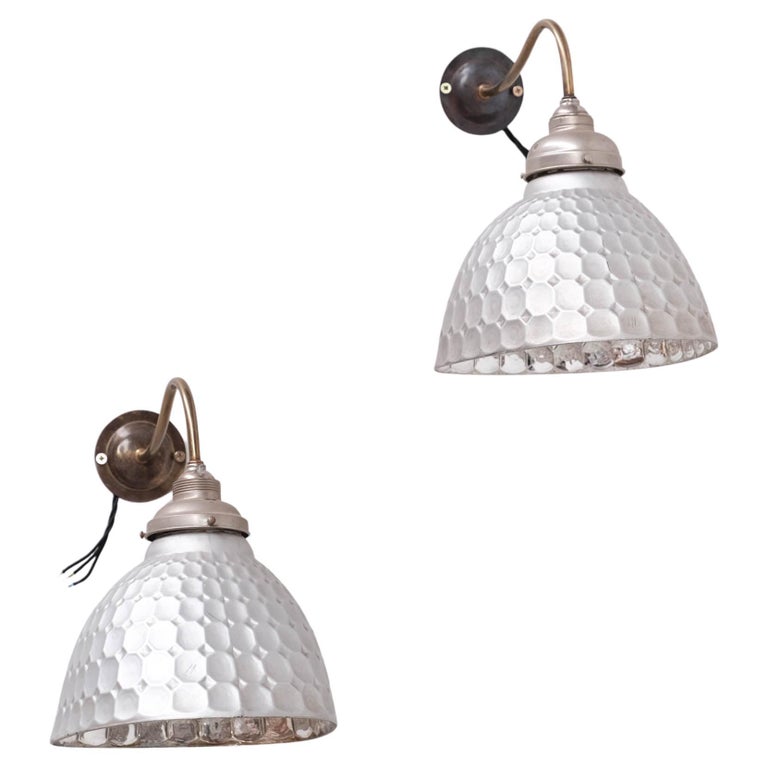 Pair of Antique Mercury Glass Wall Lights For Sale at 1stDibs