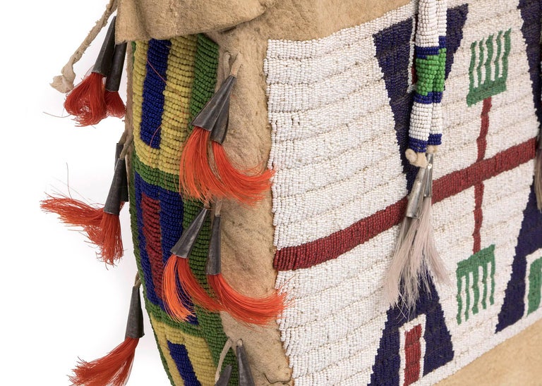 Pair of Antique Native American Beaded Possible Bags 'Tepee Bags ...