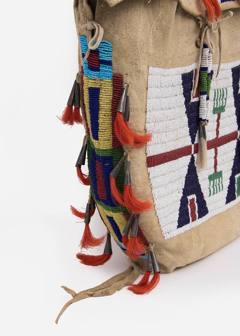 Pair of Antique Native American Beaded Possible Bags 'Tepee Bags ...