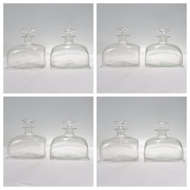 Pair of Antique Nautical or Maritime Blown Glass Ship Decanters For ...