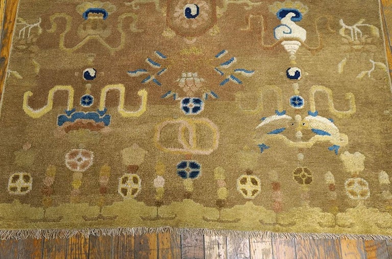 Pair of Antique Ningxia Pillar Rug For Sale at 1stDibs