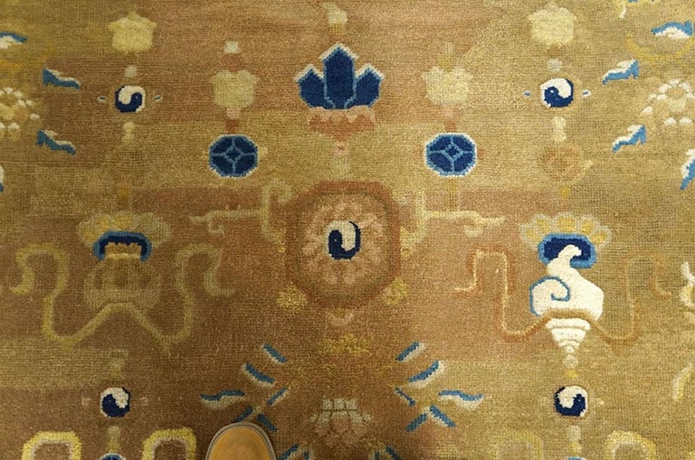 Pair of Antique Ningxia Pillar Rug For Sale at 1stDibs