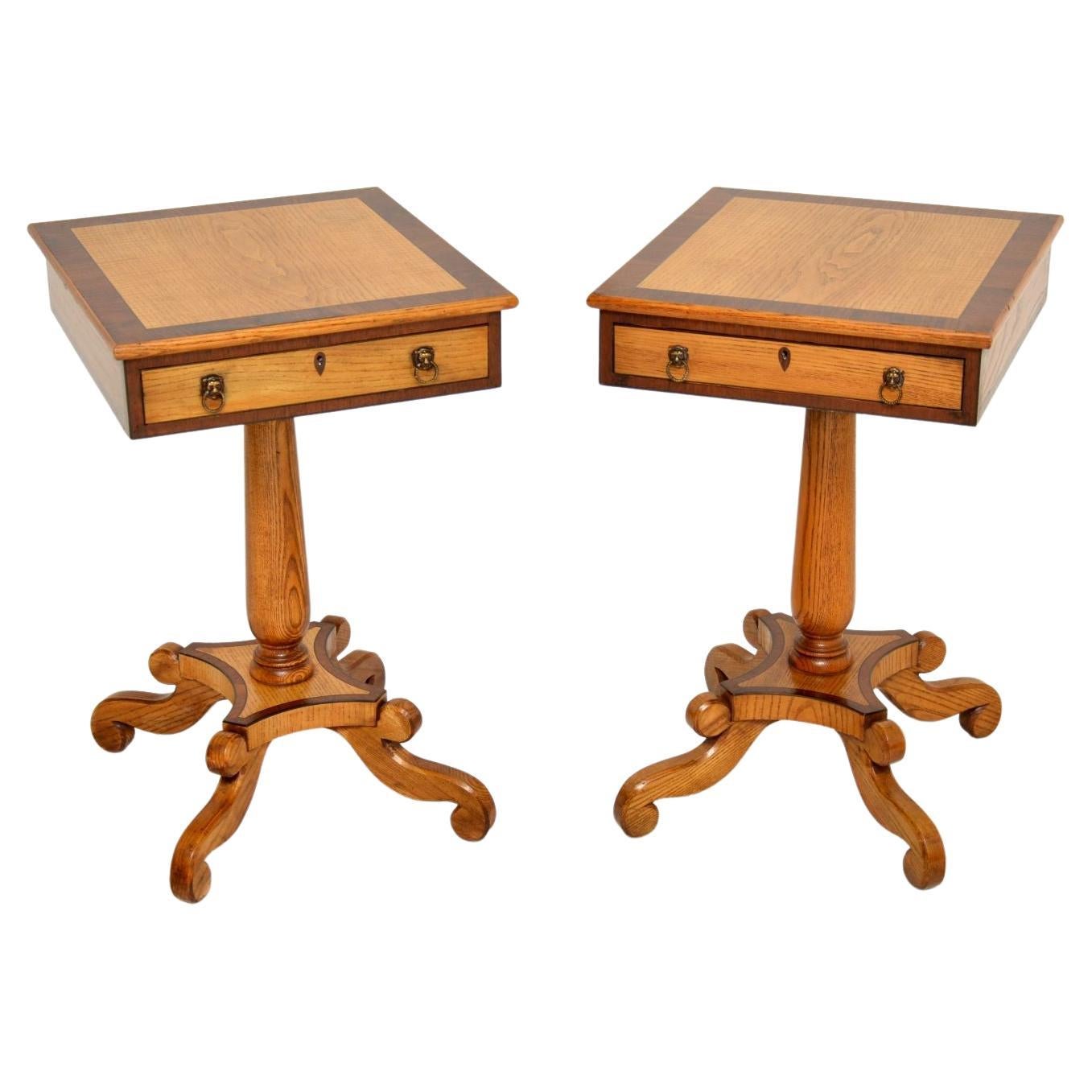 Pair of Antique Edwardian Walnut D End Side / Console Tables For Sale ...