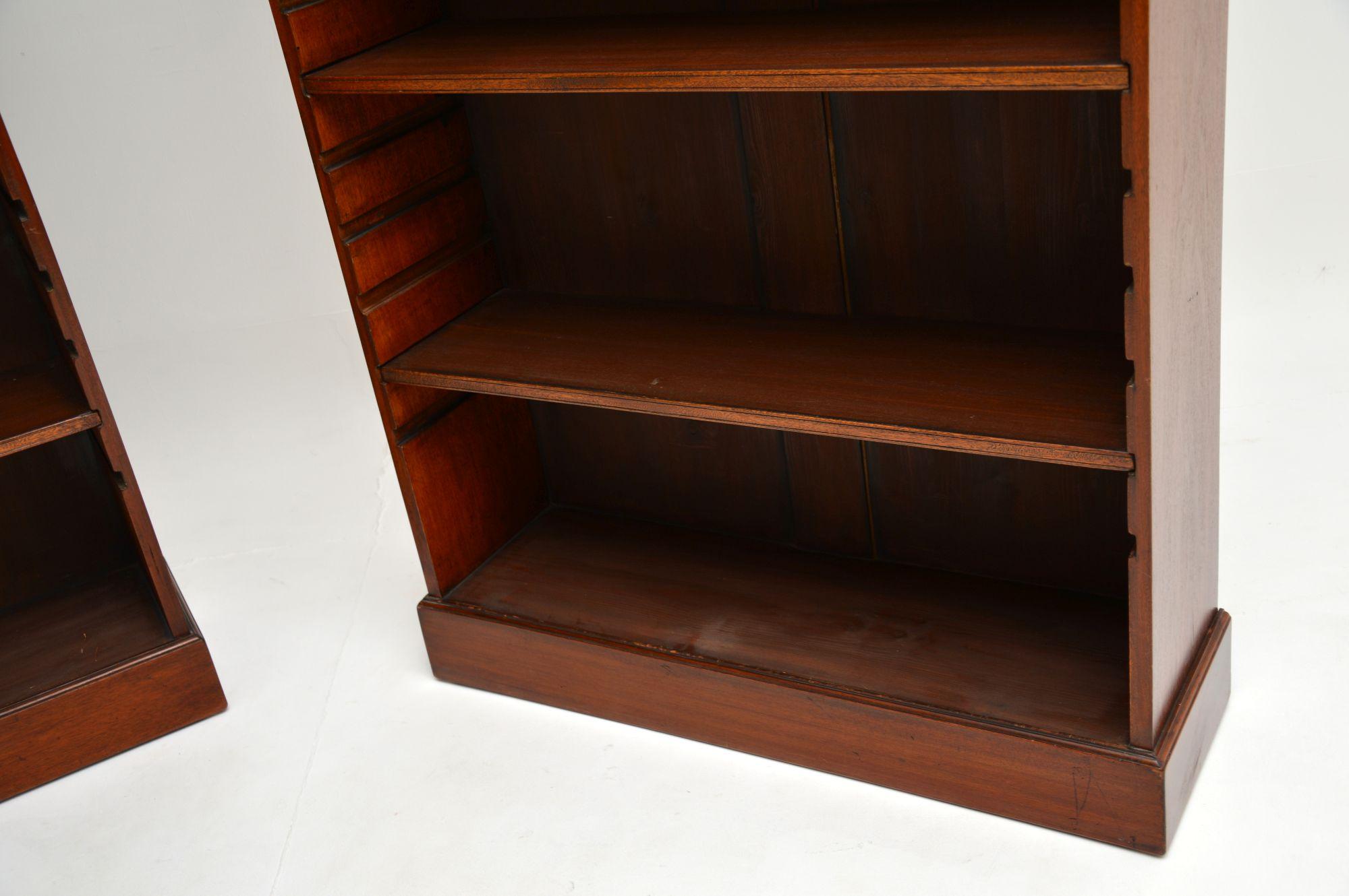 Pair of Antique Open Bookcases For Sale at 1stDibs