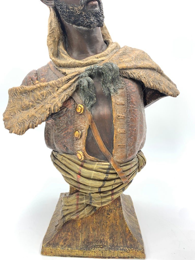 Pair of Antique Orientalist Terracotta Busts by Friedrich Goldscheider ...