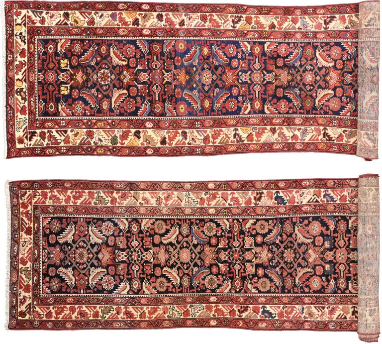 Pair of Antique Persian Malayer Carpet Runners, Matching Hallway ...