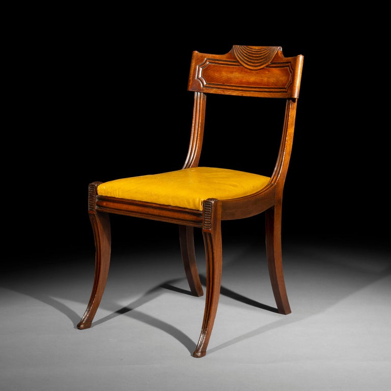 Pair of Antique Regency Klismos Chairs in the Manner of Marsh and ...