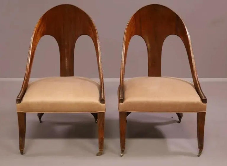 Pair of Antique Regency Period Spoon Back Chairs, circa 1810 For Sale ...