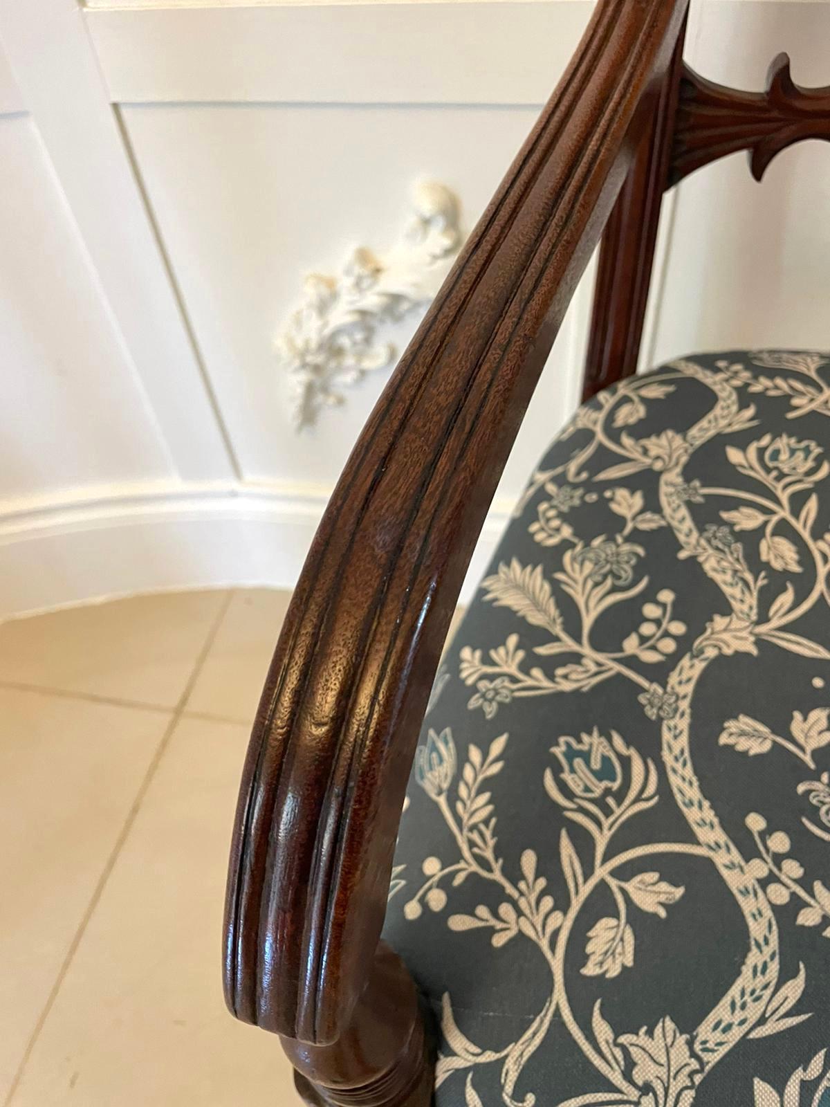 Pair of Antique Regency Quality Mahogany Desk Chairs at 1stDibs