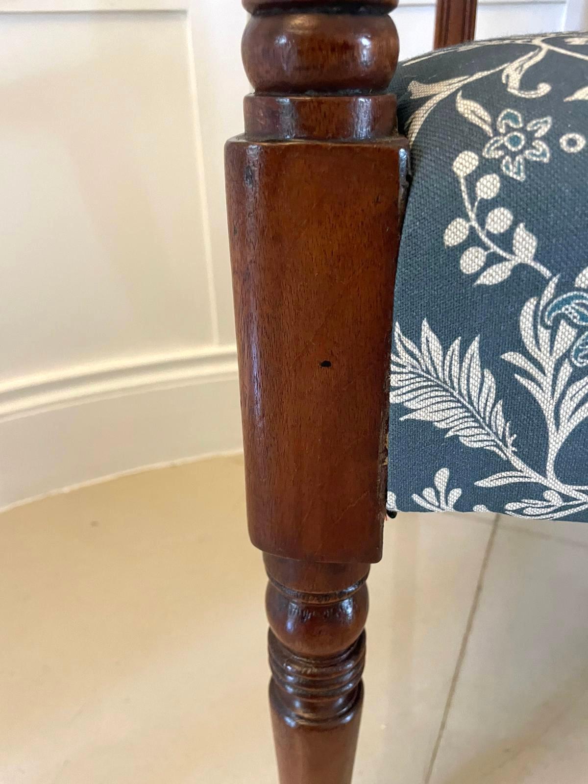 Pair of Antique Regency Quality Mahogany Desk Chairs at 1stDibs