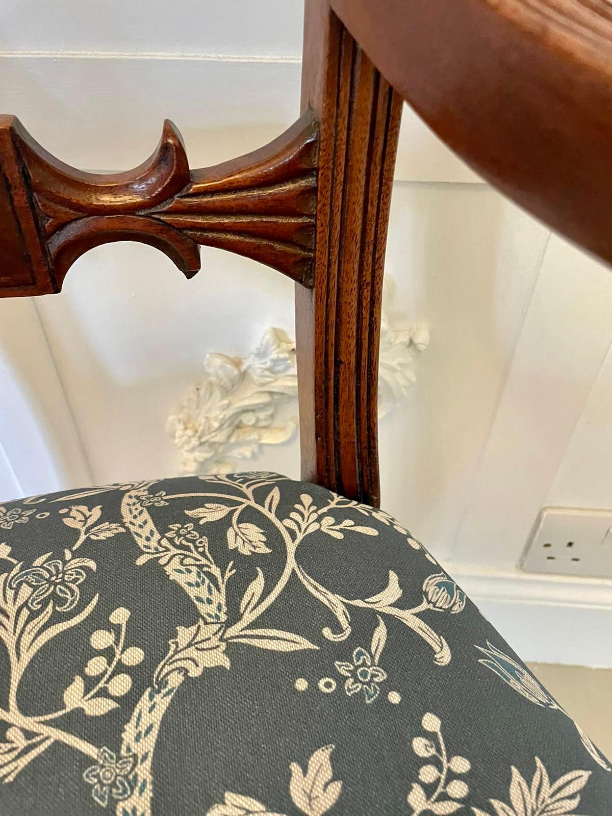 Pair of Antique Regency Quality Mahogany Desk Chairs at 1stDibs