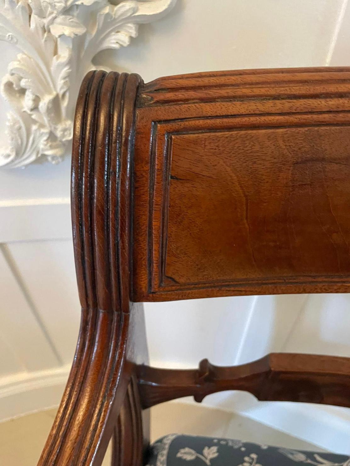 Pair of Antique Regency Quality Mahogany Desk Chairs at 1stDibs