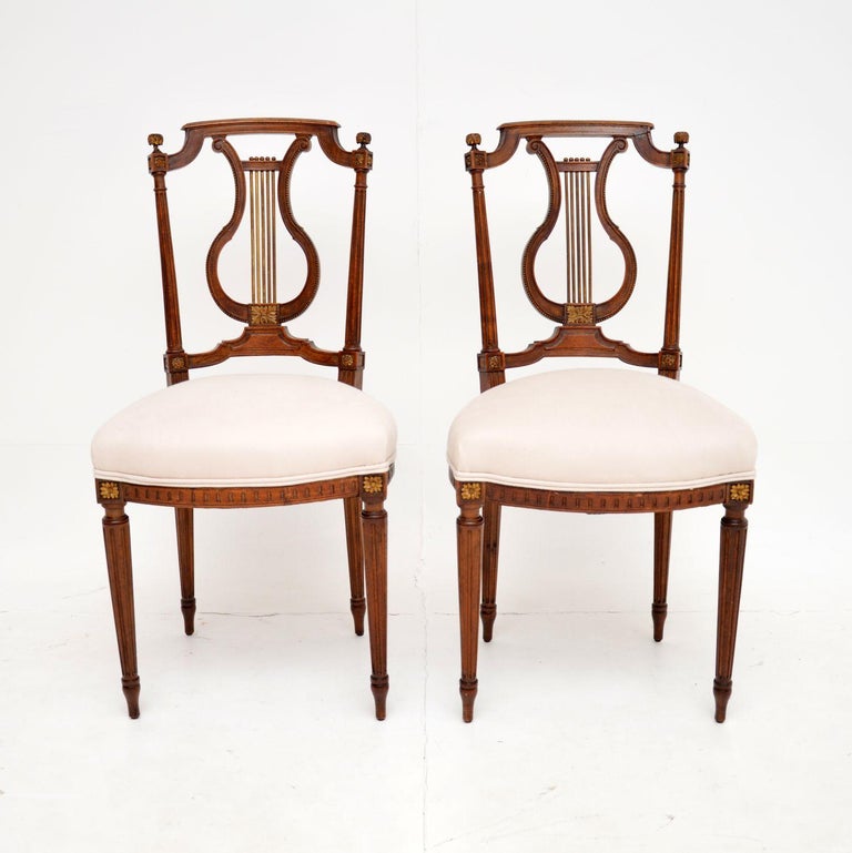 Pair of Antique Regency Side Chairs at 1stDibs