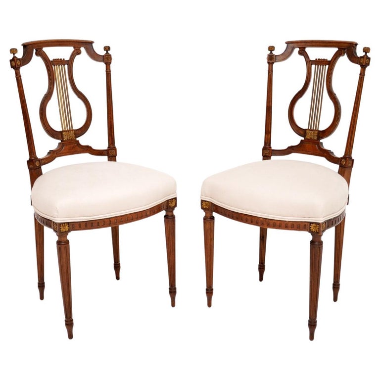Pair of Antique Regency Side Chairs at 1stDibs