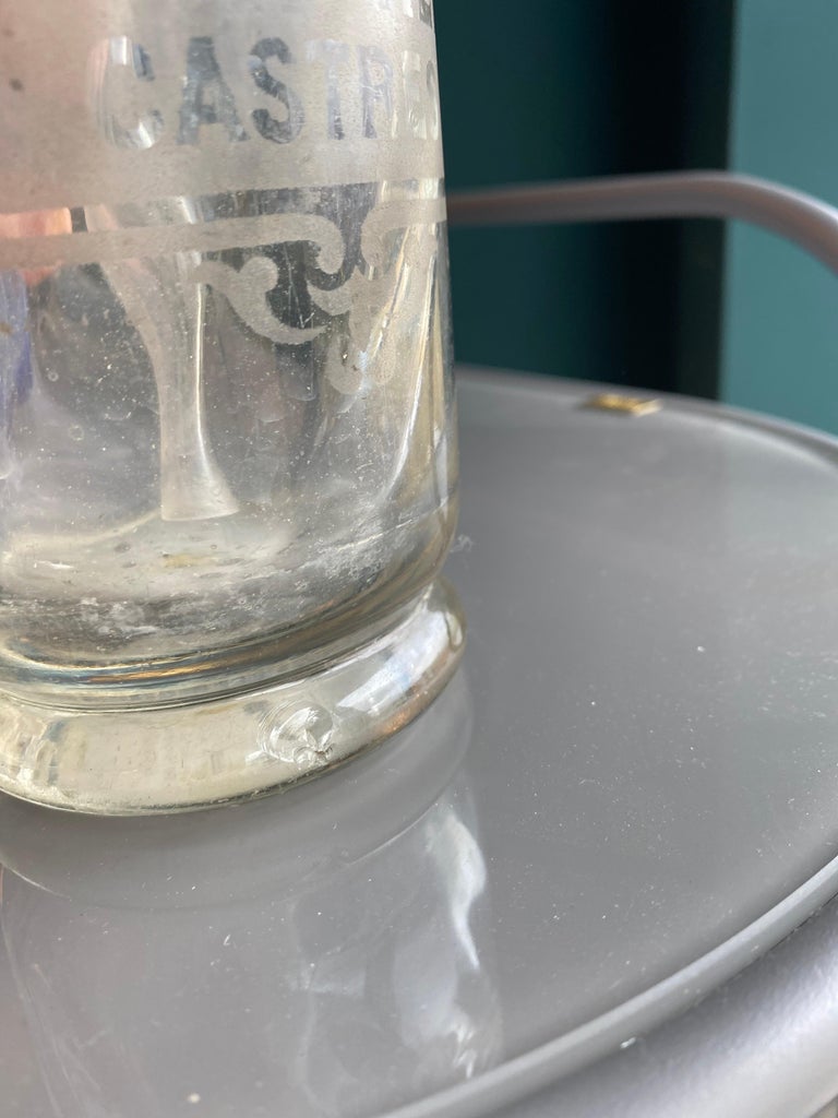 Pair of Antique Seltzer Soda Syphon Bottles, Blue Glass, Siphon Small ...