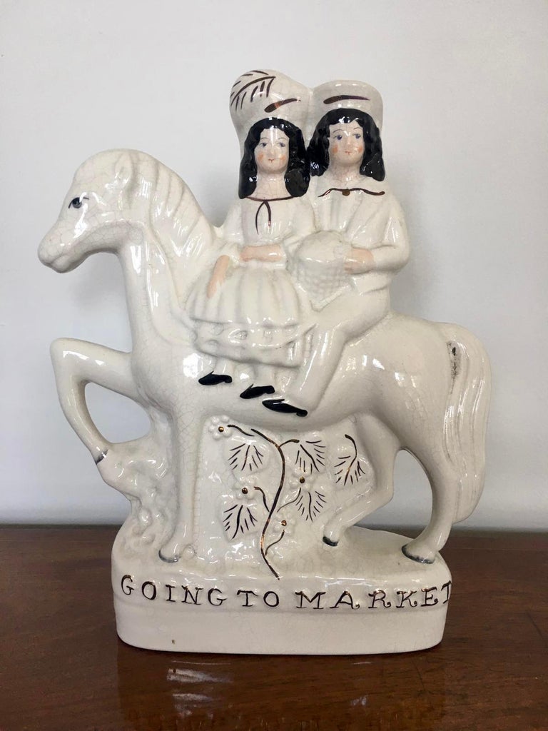 Pair of Antique Staffordshire Flat Back Figures at 1stDibs