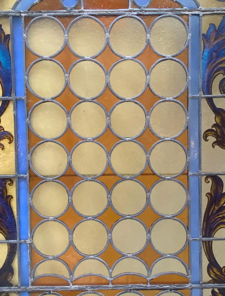 Pair of Antique Stained Glass Windows, Sold Individually For Sale at ...