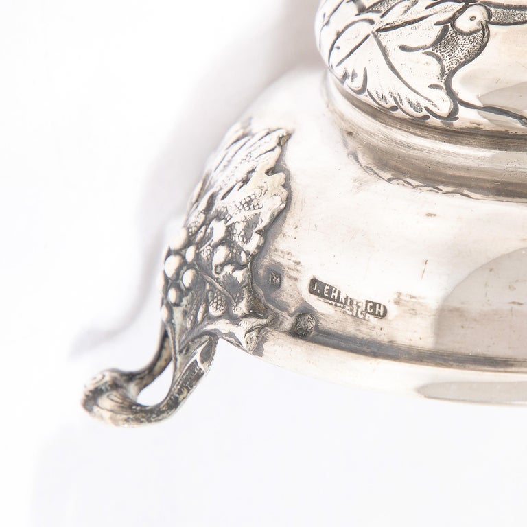 Pair of Antique Sterling Silver Sabbath Candle Holders Signed J ...