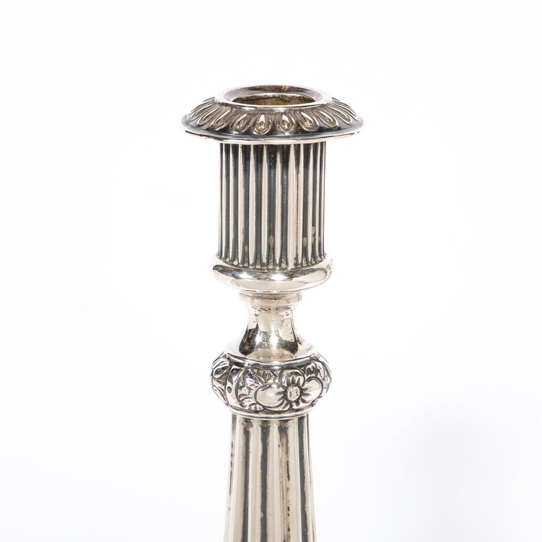 Pair of Antique Sterling Silver Sabbath Candle Holders Signed J ...