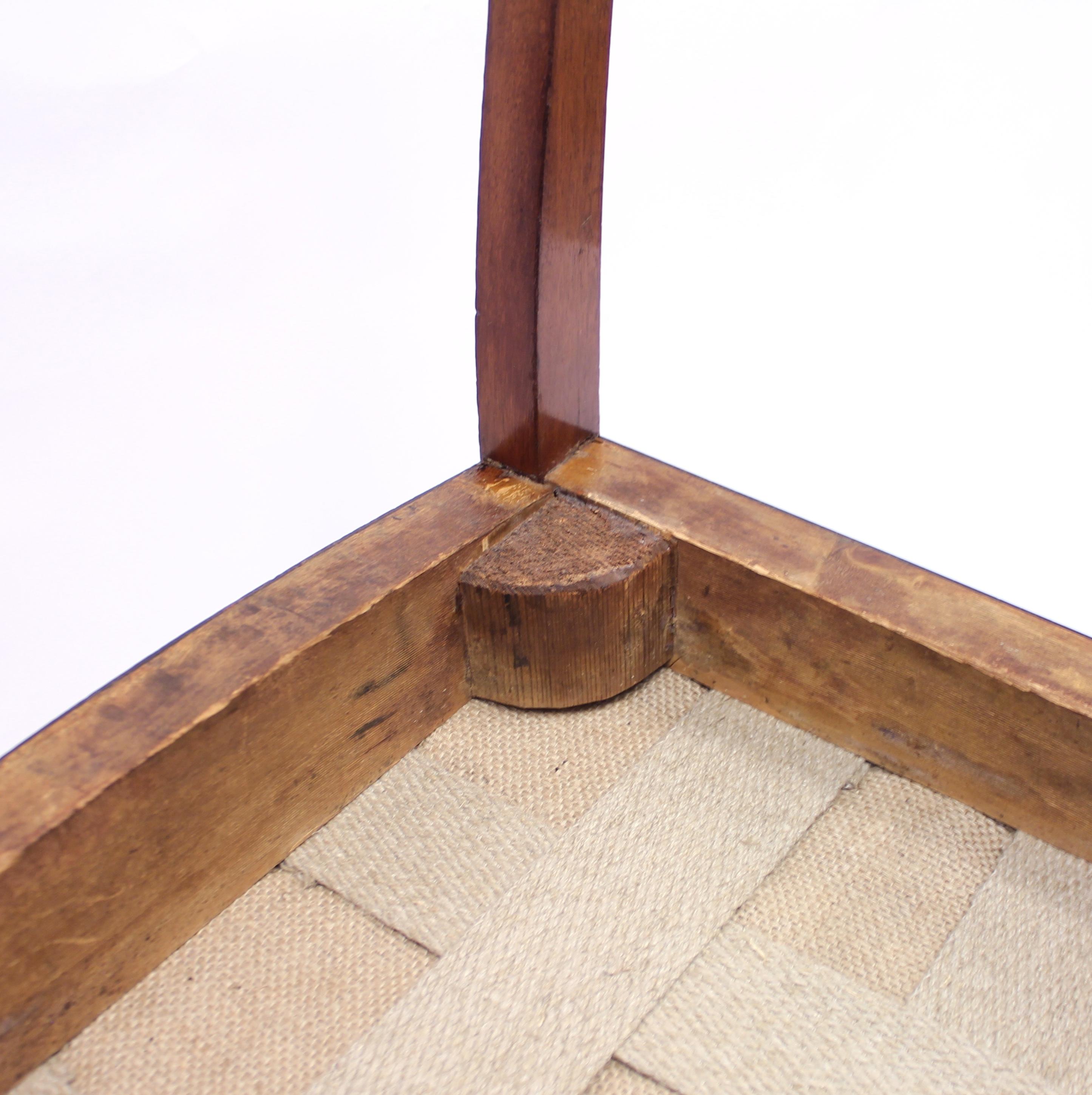 Pair of Antique Swedish Mahogany Stools with Bouclé Seats, circa 1830s ...