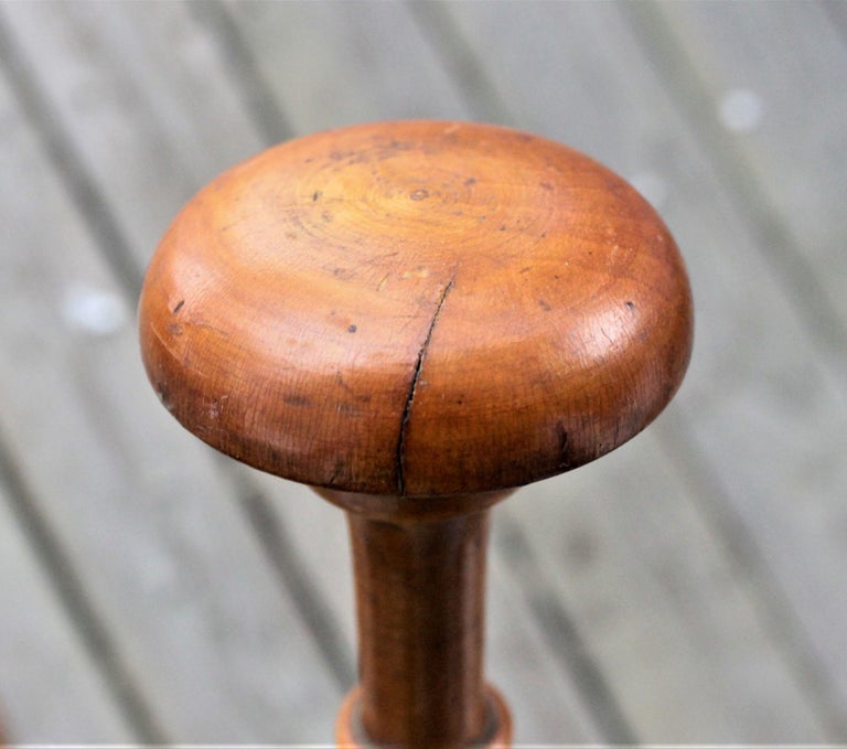 Pair of Antique Turned Wooden Hat Stands at 1stDibs